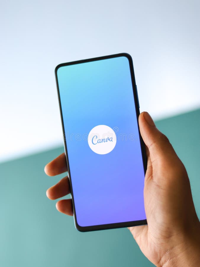 Assam, India - August 22, 2020 : Canva Logo on Phone Screen Stock Image ...