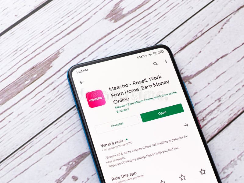 Assam, India - August 12, 2020 : Meesho a Selling App Logo on Phone ...