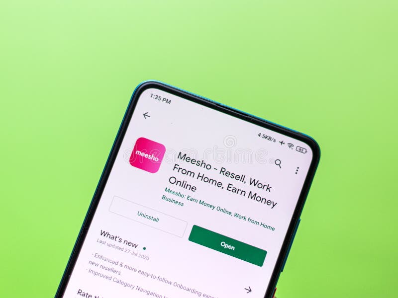 Assam, India - August 12, 2020 : Meesho a Selling App Logo on Phone ...