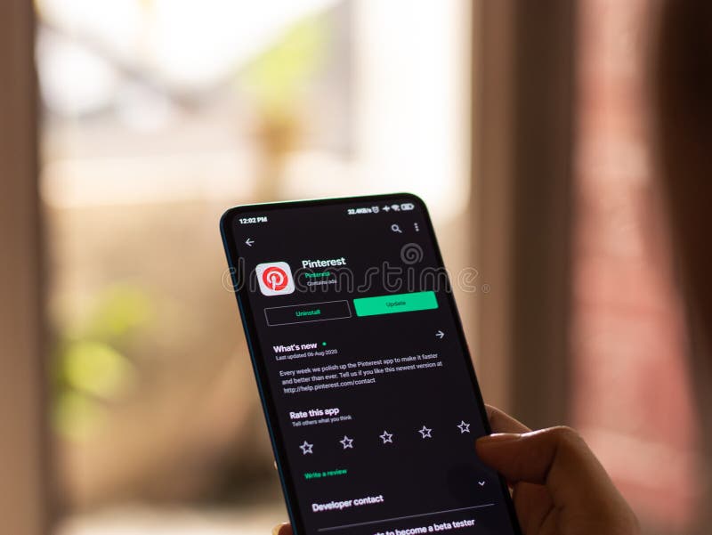 Assam, India - August 22, 2020 : Pinterest Logo on Phone Screen Stock ...