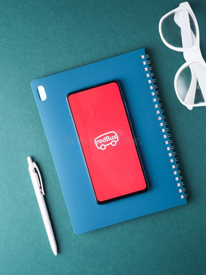 Assam, India - August 22, 2020 : Redbus Logo on Phone Screen Stock ...