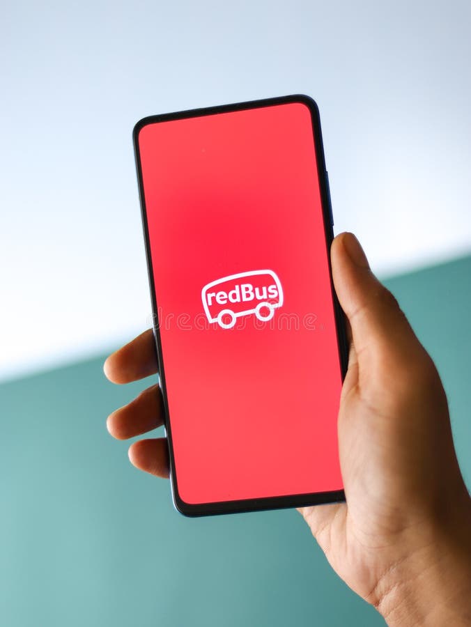 Assam, India - August 22, 2020 : Redbus Logo on Phone Screen Stock ...