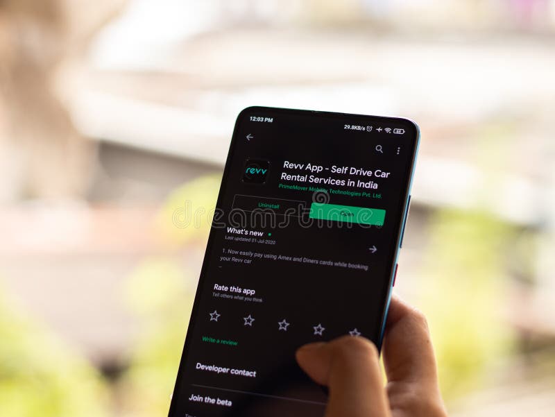 Assam, India - August 22, 2020 : Revv Logo on Phone Screen Stock Image ...