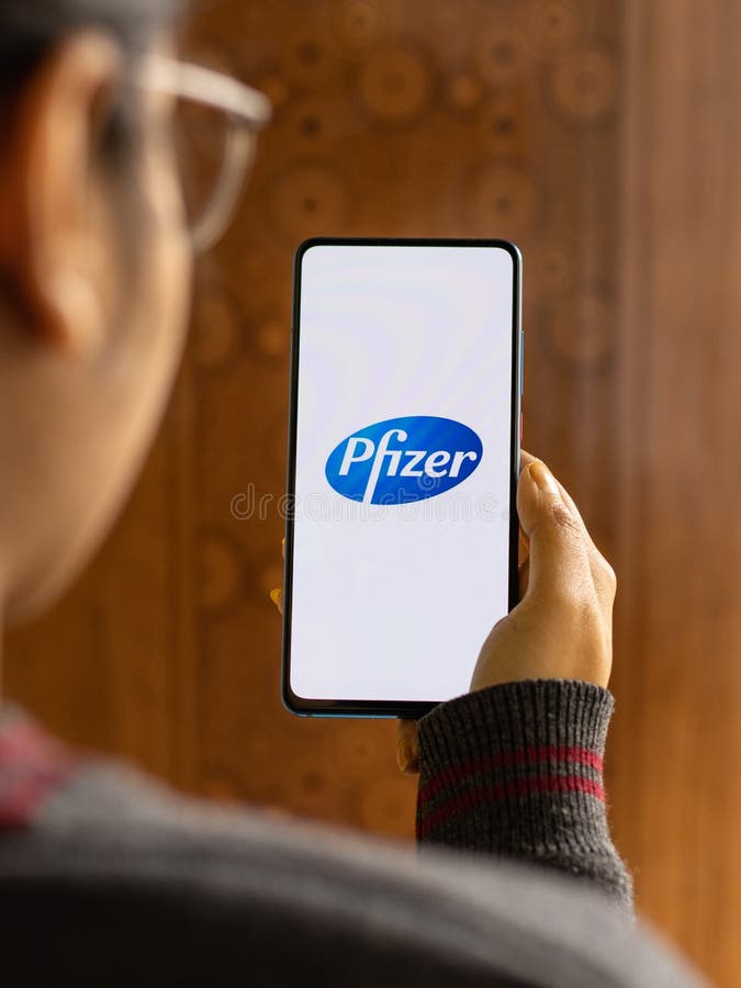 Assam, India - February 19, 2021 : Pfizer Logo on Phone Screen Stock ...