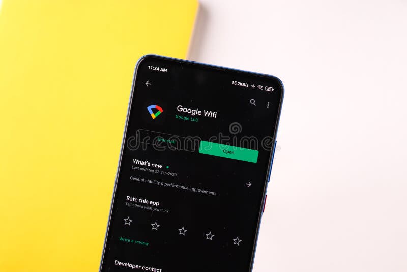 Assam, India - January 31, 2021 : Google Wifi Logo on Phone Screen ...