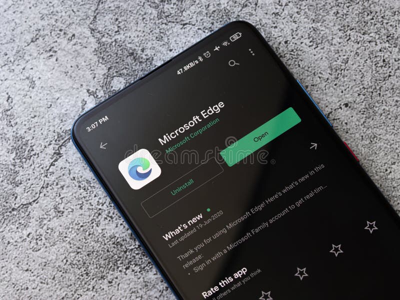 Assam, India - July 9, 2020 : Microsoft Edge for Browsing App ...