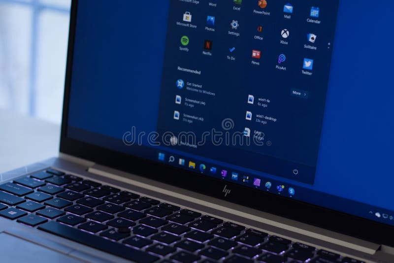 Assam, India - June 17, 2021 : Windows 11 Interface on Laptop Screen ...