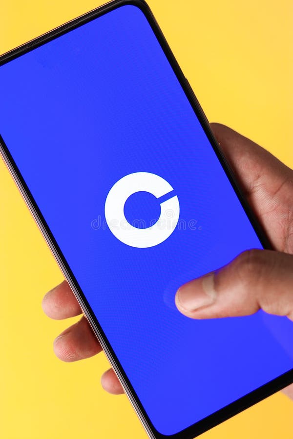 Assam, India - March 10, 2021 : Coinbase Logo on Phone Screen Stock ...