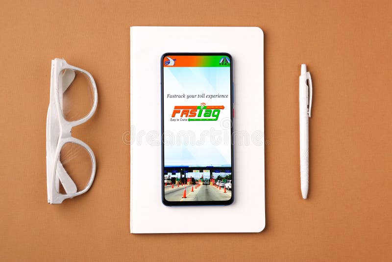 Assam, India - March 10, 2021 : FASTag Logo on Phone Screen Stock Image ...