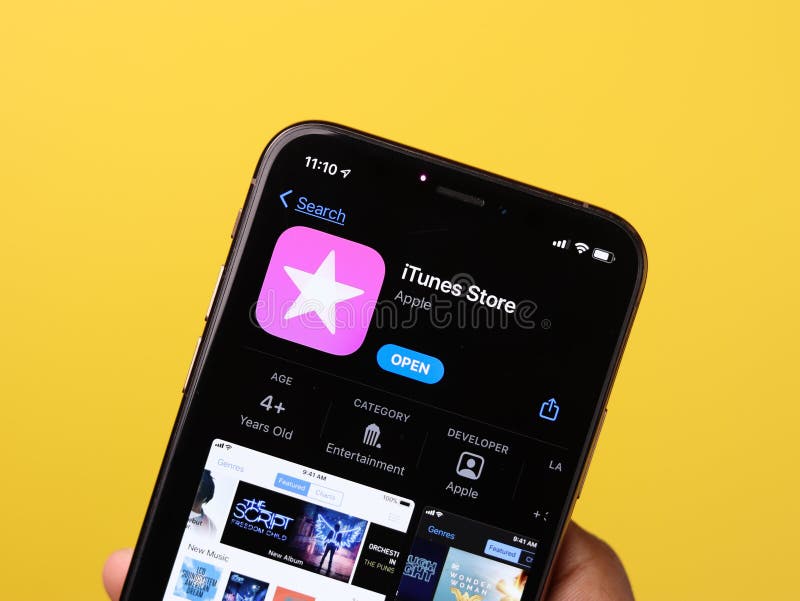 Assam, India - March 30, 2021 : ITunes Store Logo on Phone Screen Stock ...