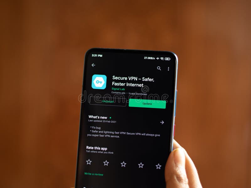 Assam, India - March 10, 2021 : Secure Vpn Logo on Phone Screen Stock ...