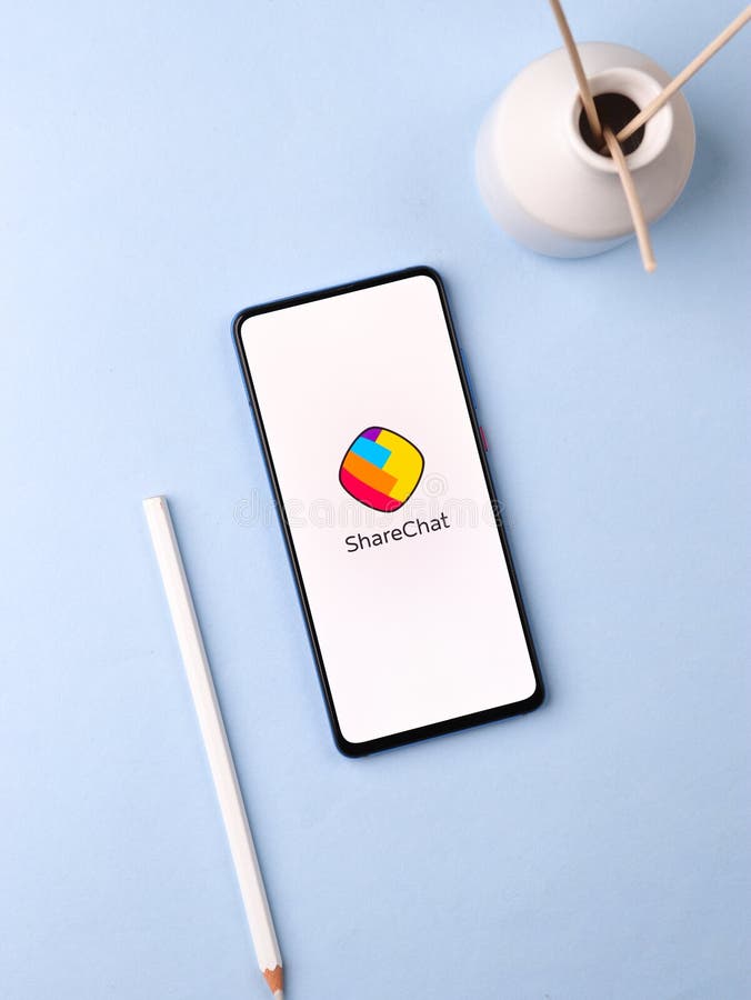 Assam, India - March 10, 2021 : ShareChat Logo on Phone Screen Stock ...