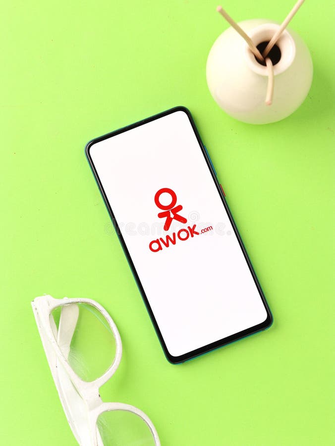 Assam, India - May 18, 2021 : Awok Logo on Phone Screen Stock Image ...