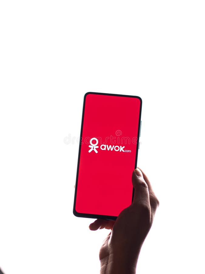 Assam, India - May 18, 2021 : Awok Logo on Phone Screen Stock Image ...