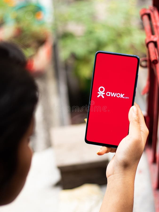Assam, India - May 18, 2021 : Awok Logo on Phone Screen Stock Image ...