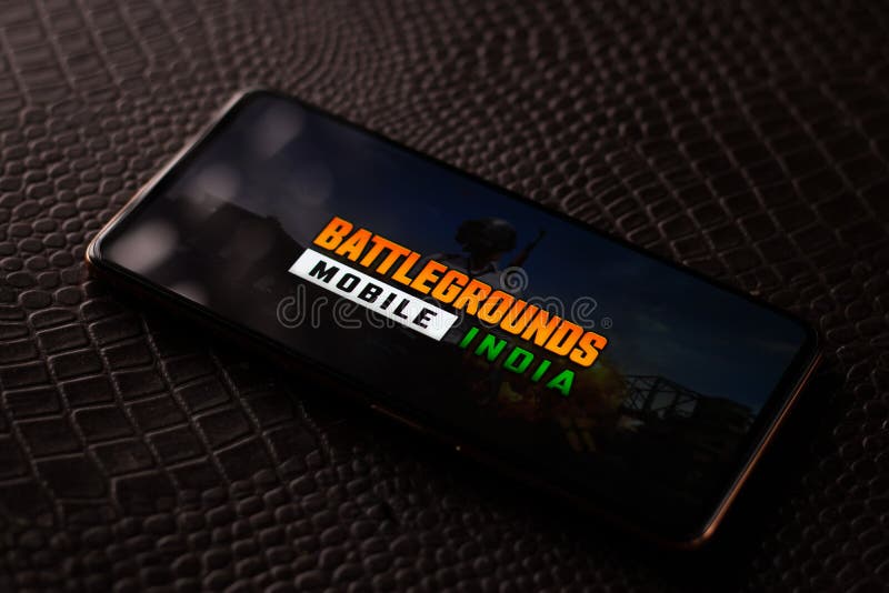 Assam, India - May 19, 2021 : BATTLEGROUNDS MOBILE INDIA Logo on Phone ...