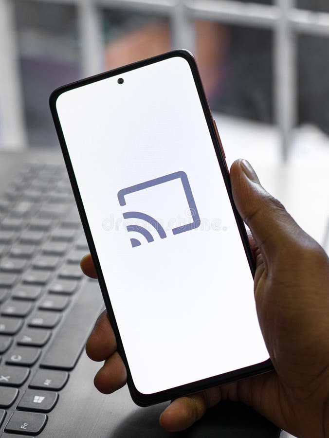 Assam, India - May 29, 2021 : Google Chromecast Logo on Phone Screen ...