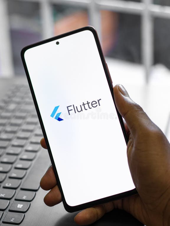 Assam, India - May 29, 2021 : Google Flutter Logo on Phone Screen Stock ...