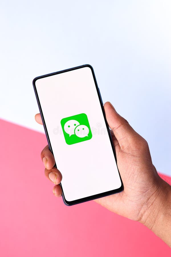 Assam, India - May 04, 2021 : Wechat Logo on Phone Screen Stock Image ...
