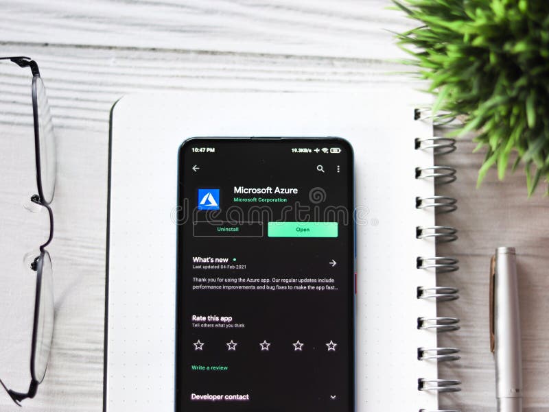 Assam, India - November 15, 2020 : Microsoft Azure Logo on Phone Screen ...