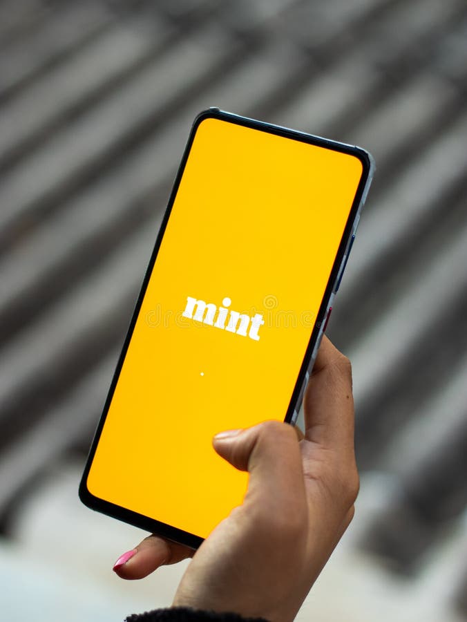 Assam, India - November 29, 2020 : Mint Logo on Phone Screen Stock ...