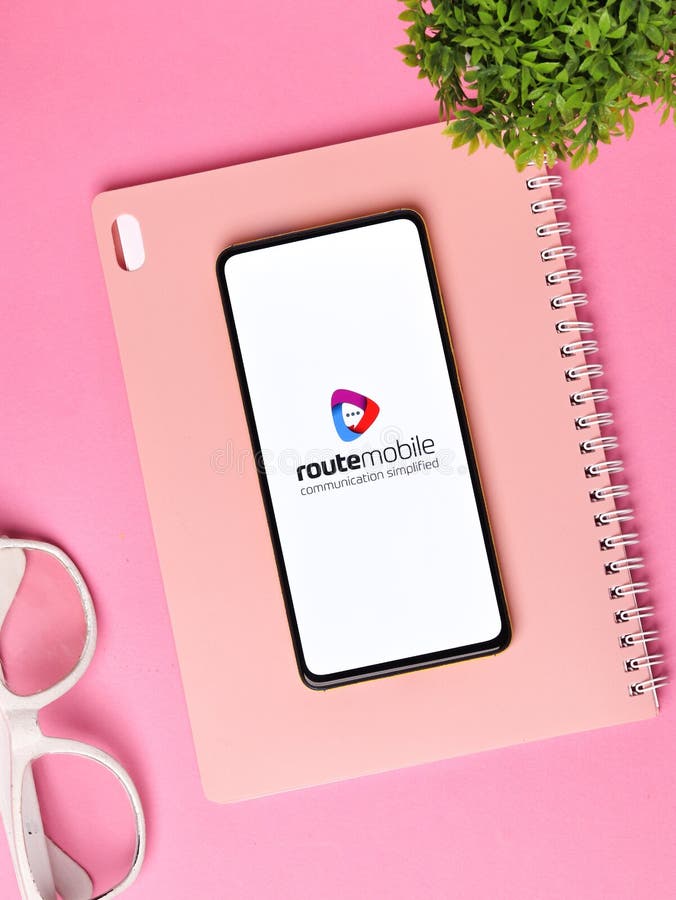 Assam, India - November 15, 2020 : Route Mobile Logo on Phone Screen ...