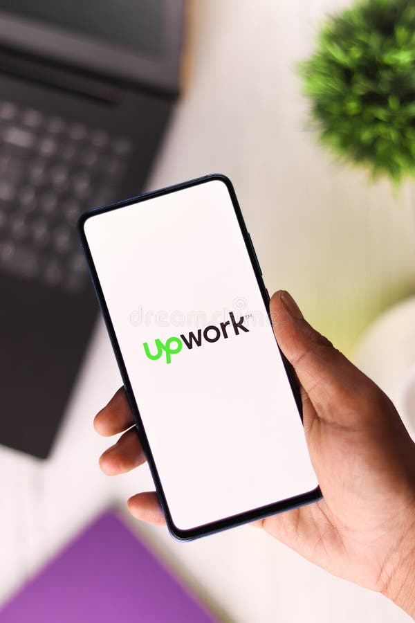 Assam, India - November 29, 2020 : Up Work Logo on Phone Screen Stock ...