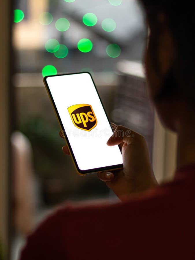 Assam, India - November 15, 2020 : UPS Logo on Phone Screen Stock Image ...