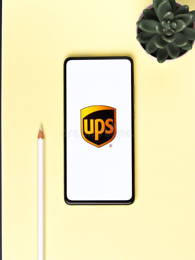 Assam, India - November 15, 2020 : UPS Logo on Phone Screen Stock Image ...