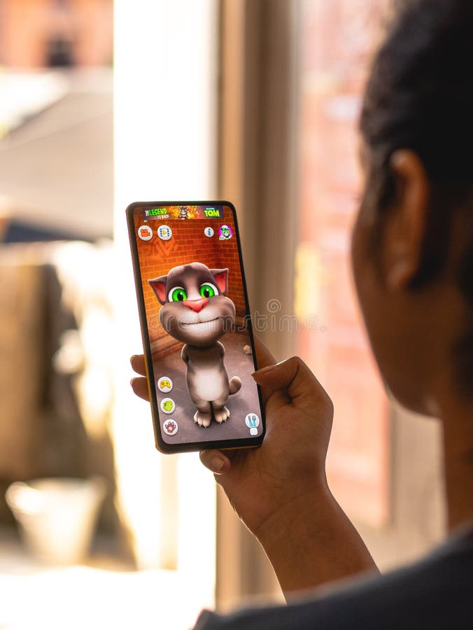 Assam, India - October 11, 2020 : Talking Tom Logo on Phone Screen ...