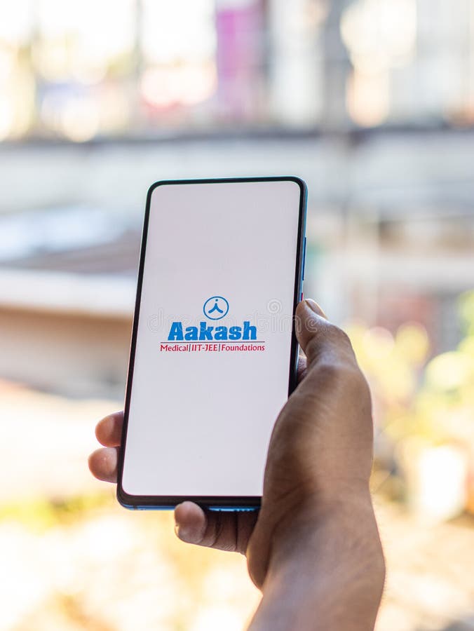 Assam, India - September 6, 2020 : Aakash Logo on Phone Screen Stock ...