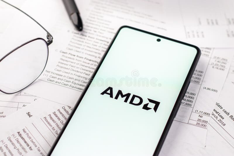 Assam, India - September 24, 2020 : AMD Logo on Phone Screen Stock ...