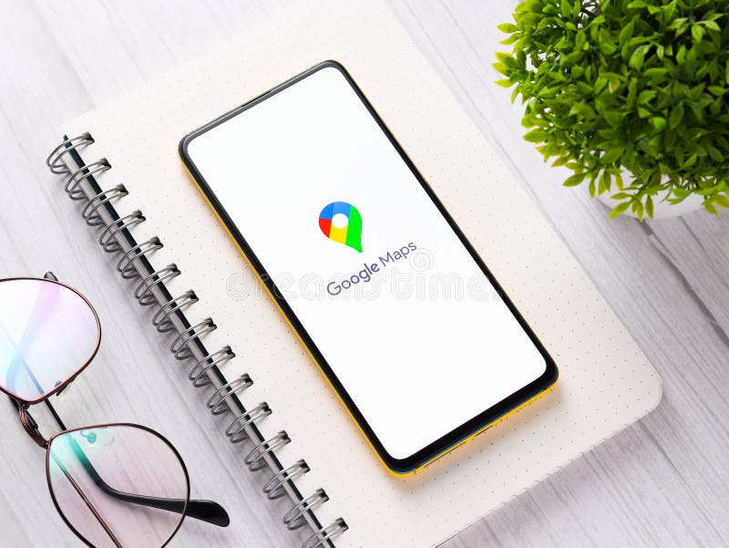 Assam, India - September 24, 2020 : Google Map New Logo on Phone Screen ...