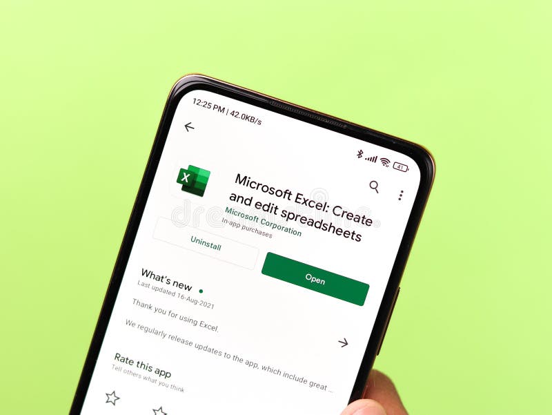 Assam, India - September 6, 2020 : Microsoft Excel Logo on Phone Screen ...