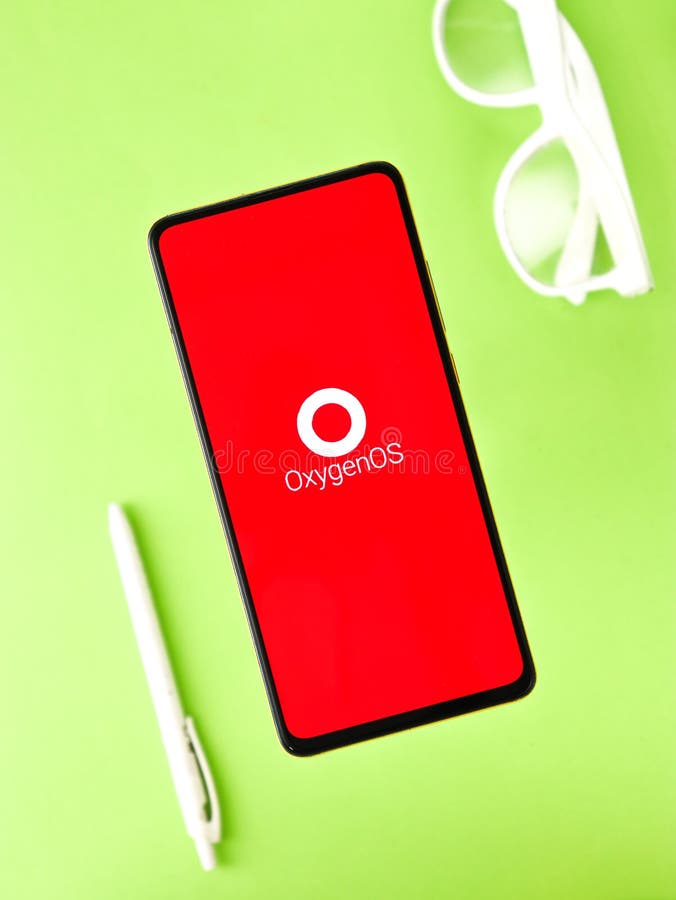 Assam, India - September 24, 2020 : Oxygen OS Logo on Phone Screen ...