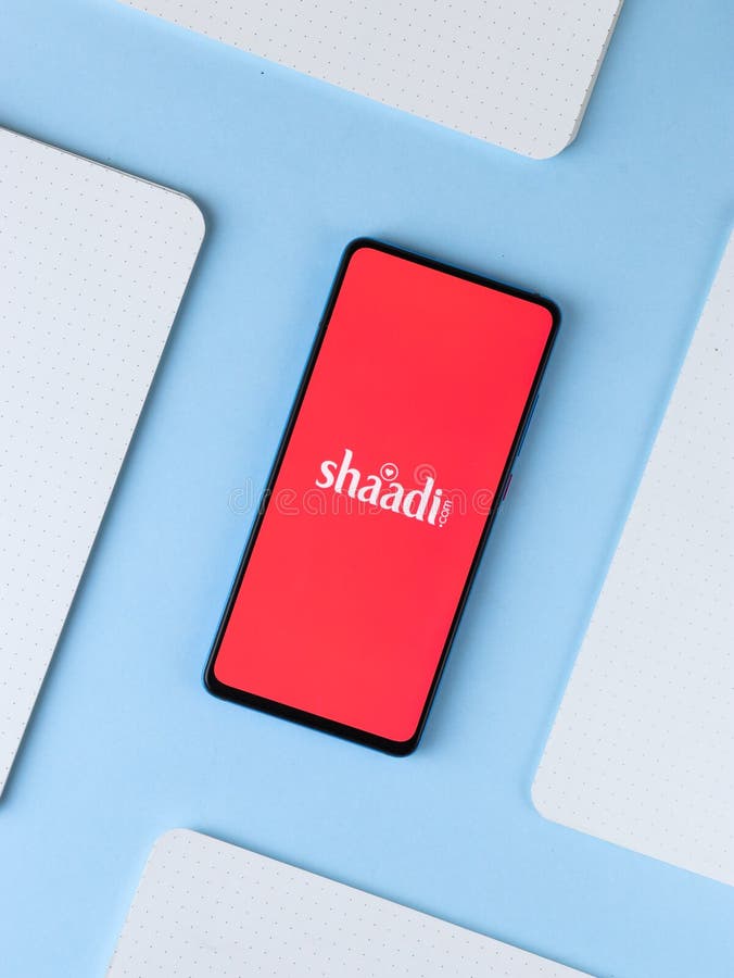 Assam, India - September 6, 2020 : Shaadi Logo on Phone Screen Stock ...