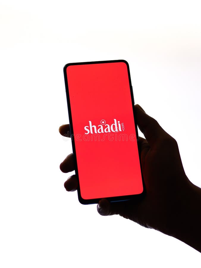Assam, India - September 6, 2020 : Shaadi Logo on Phone Screen Stock ...