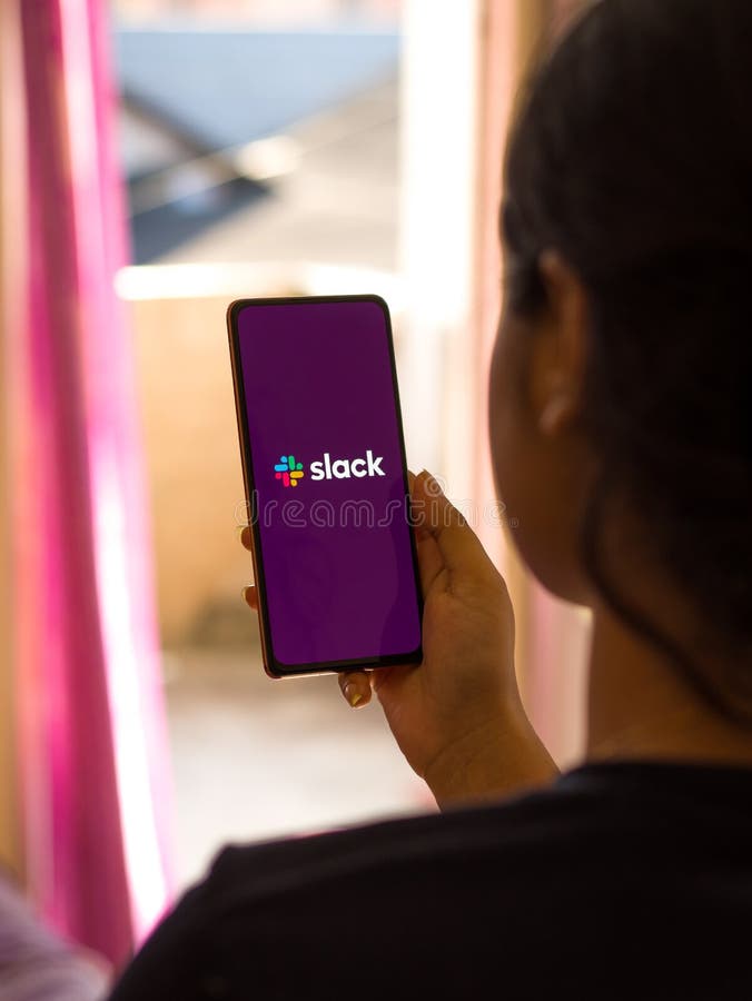 Assam, India - September 18, 2020 : Slack Logo on Phone Screen Stock ...