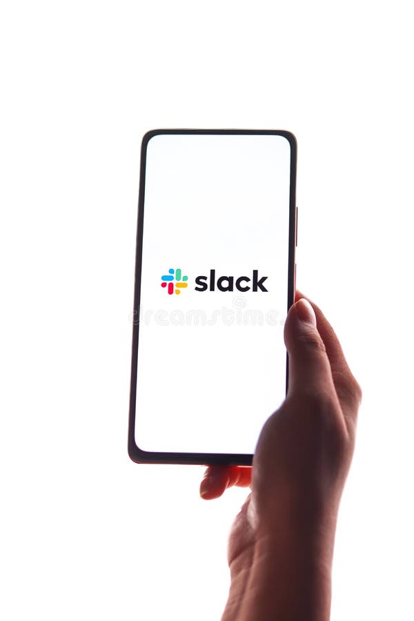 Assam, India - September 18, 2020 : Slack Logo on Phone Screen Stock ...