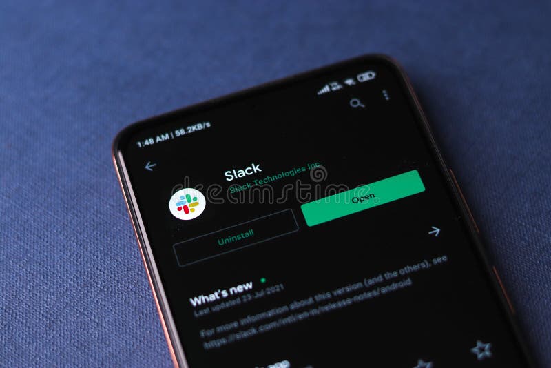 Assam, India - September 18, 2020 : Slack Logo on Phone Screen Stock ...