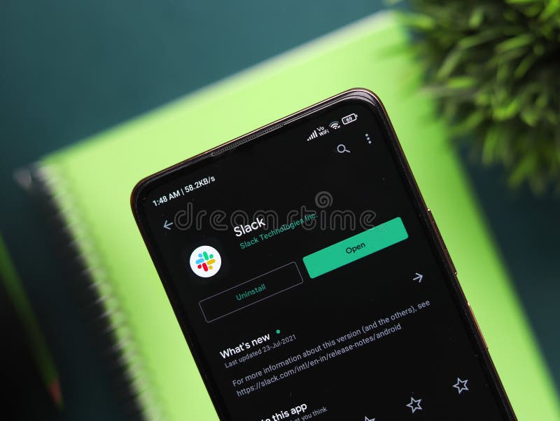 Assam, India - September 18, 2020 : Slack Logo on Phone Screen Stock ...