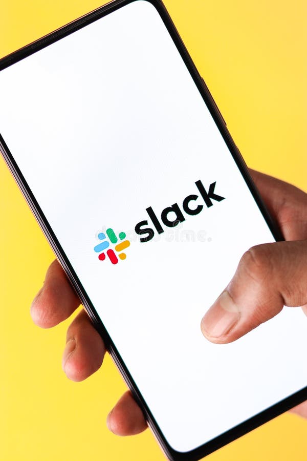 Assam, India - September 18, 2020 : Slack Logo on Phone Screen Stock ...