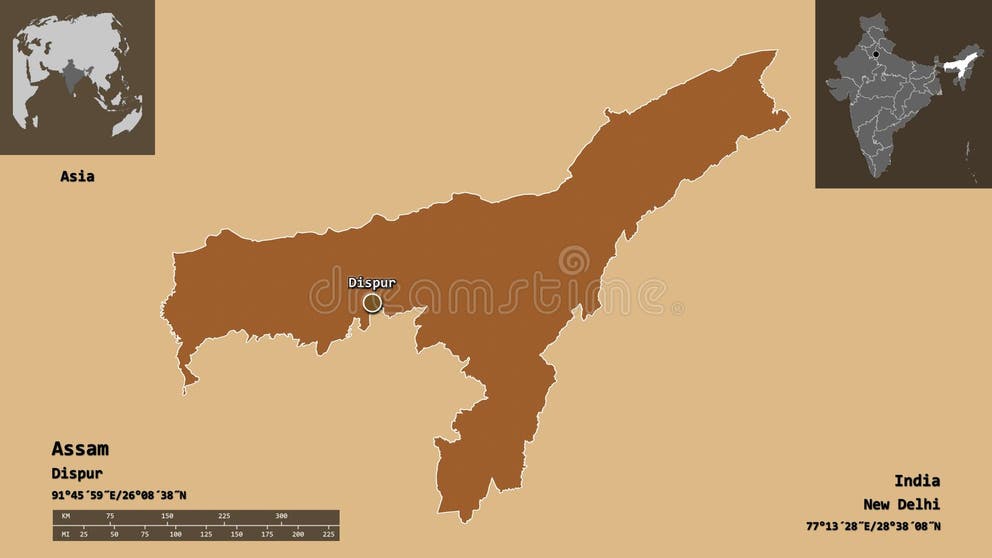 Assam, State of India,. Previews. Pattern Stock Illustration ...