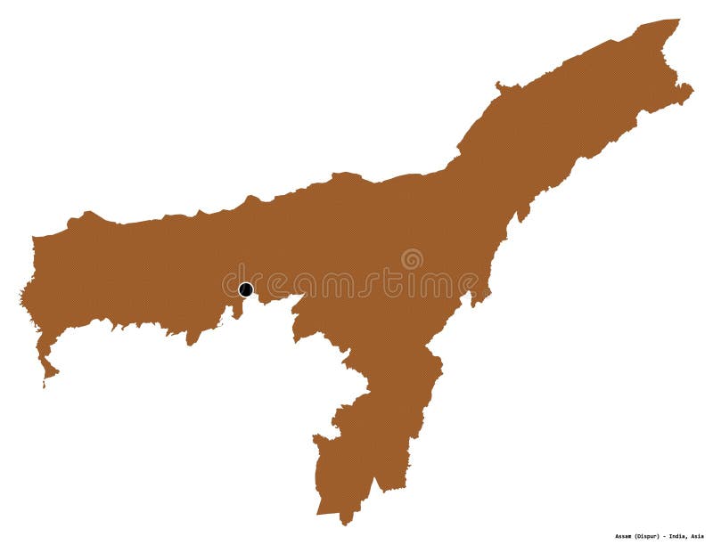 Assam State Location within India 3d Map Stock Illustration ...