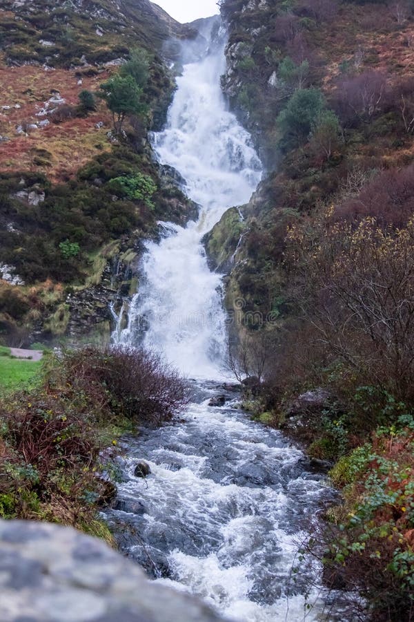 Assaranca Waterfall by Ardara in County Donegal - Ireland Stock Image ...