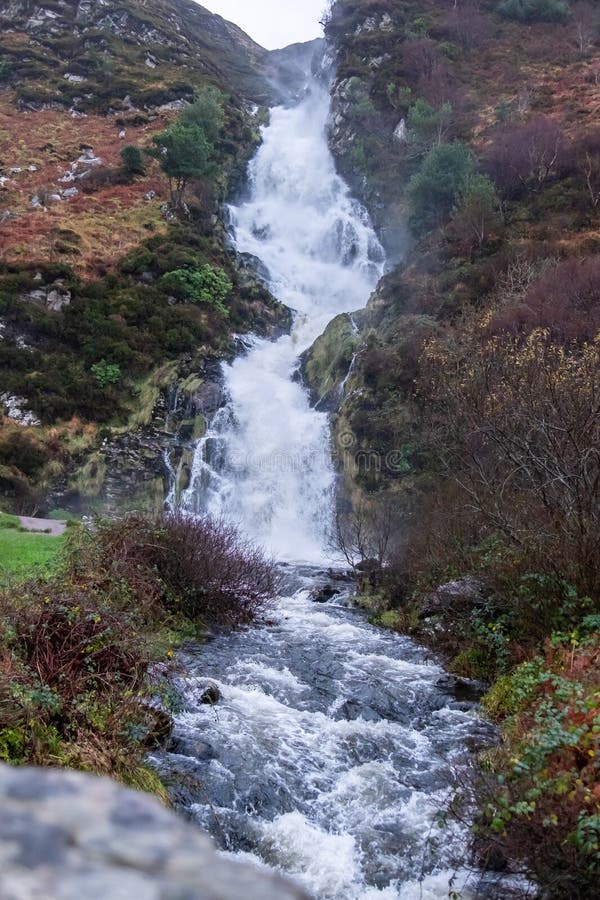 Assaranca Waterfall by Ardara in County Donegal - Ireland Stock Photo ...