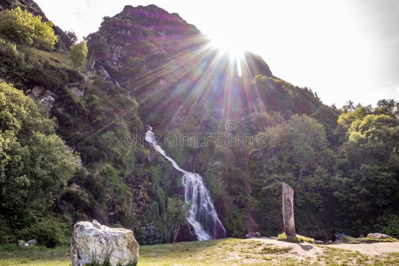 Assaranca Waterfall in County Donegal - Republic of Ireland Stock Image ...