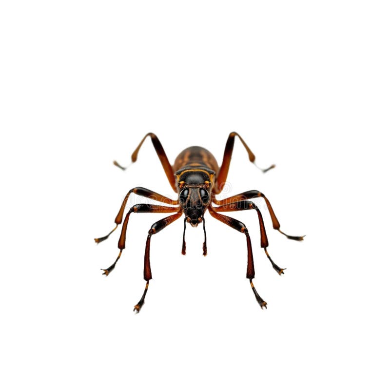 Assassin Bug with Long Legs on Transparent Background. Macro ...