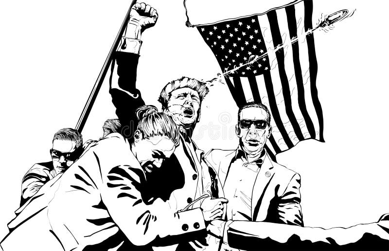 Assassination Attempts on the VIP Stock Vector - Illustration of fist ...