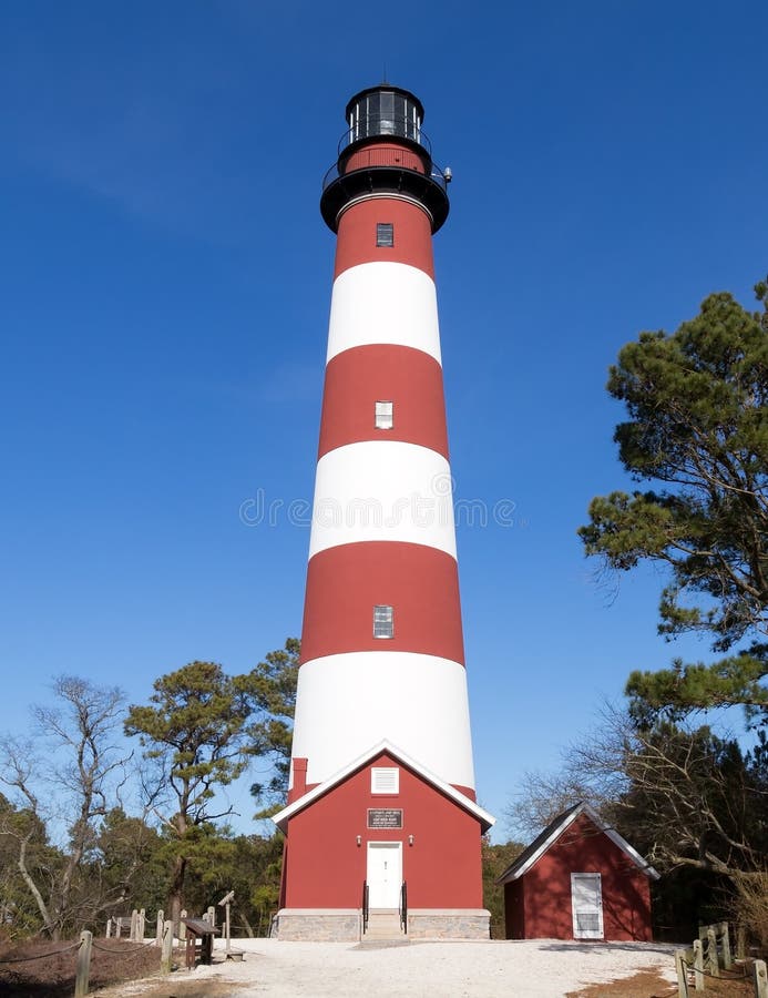 Assateague Lighthouse, Virginia Stock Image - Image of wildlife, light ...